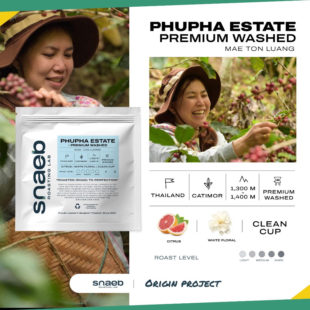 Phupha Estate - Premium Washed - Mae Ton Luang | เมล็ดกาแฟคั่ว คั่วอ่อน ...