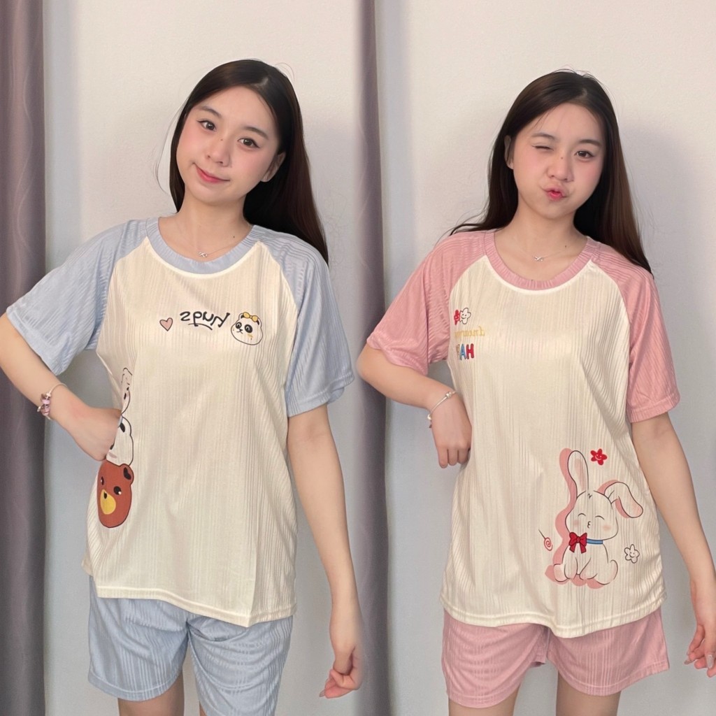 dtxmarket No.334 335 336 337 338 ชุดนอน ชุดเซ็ทลายน่ารักๆ เสื้อผ้าแฟชั่น | Shopee Thailand