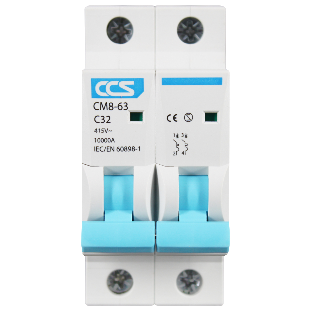 มินิเซอร์กิตเบรกเกอร์ Mini Circuit Breaker รุ่น CM8-63 1P / 2P / 3P ขนาด 10A-63A แบรนด์ CCS ...