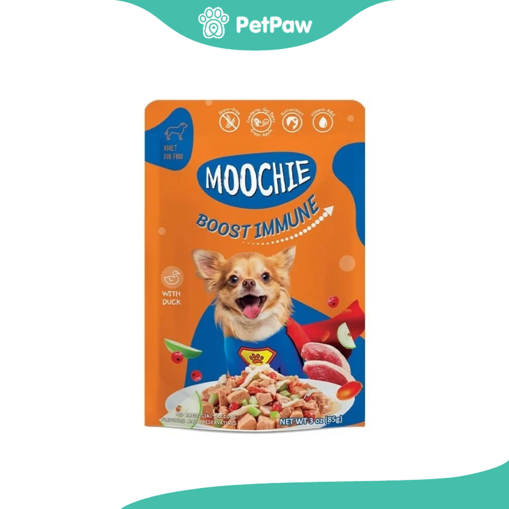Moochie Boost Immune อาหารเปียกสุนัข สูตรเสริมสร้างภูมิคุ้มกัน รสเนื้อ ...
