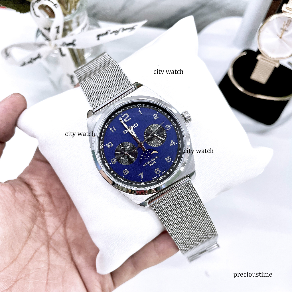 ของแท้ประกันศูนย์ นาฬิกา casio moon phase รุ่น MTP-M300M-7AV, MTP-M300M ...