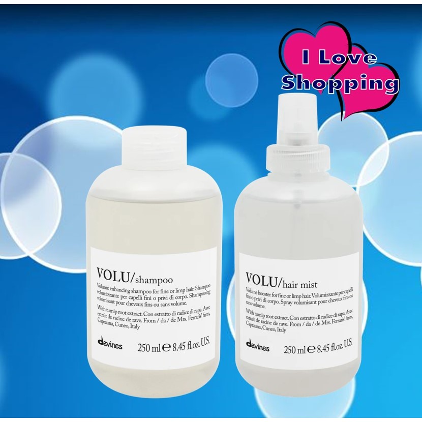 Davines Volu Shampoo/Hair mist 250 ml แชมพู และอาหารผม เพิ่มวอลลุ่ม และ ...
