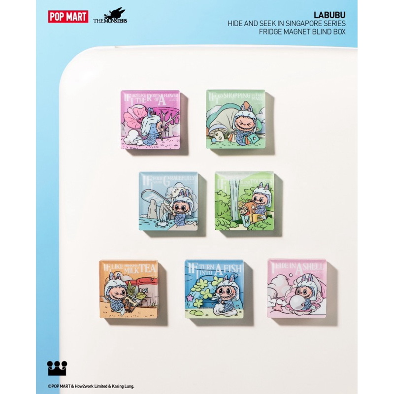 [พรีออเดอร์/สุ่ม] Labubu Hide and Seek Singapore magnet Limited Edition ...