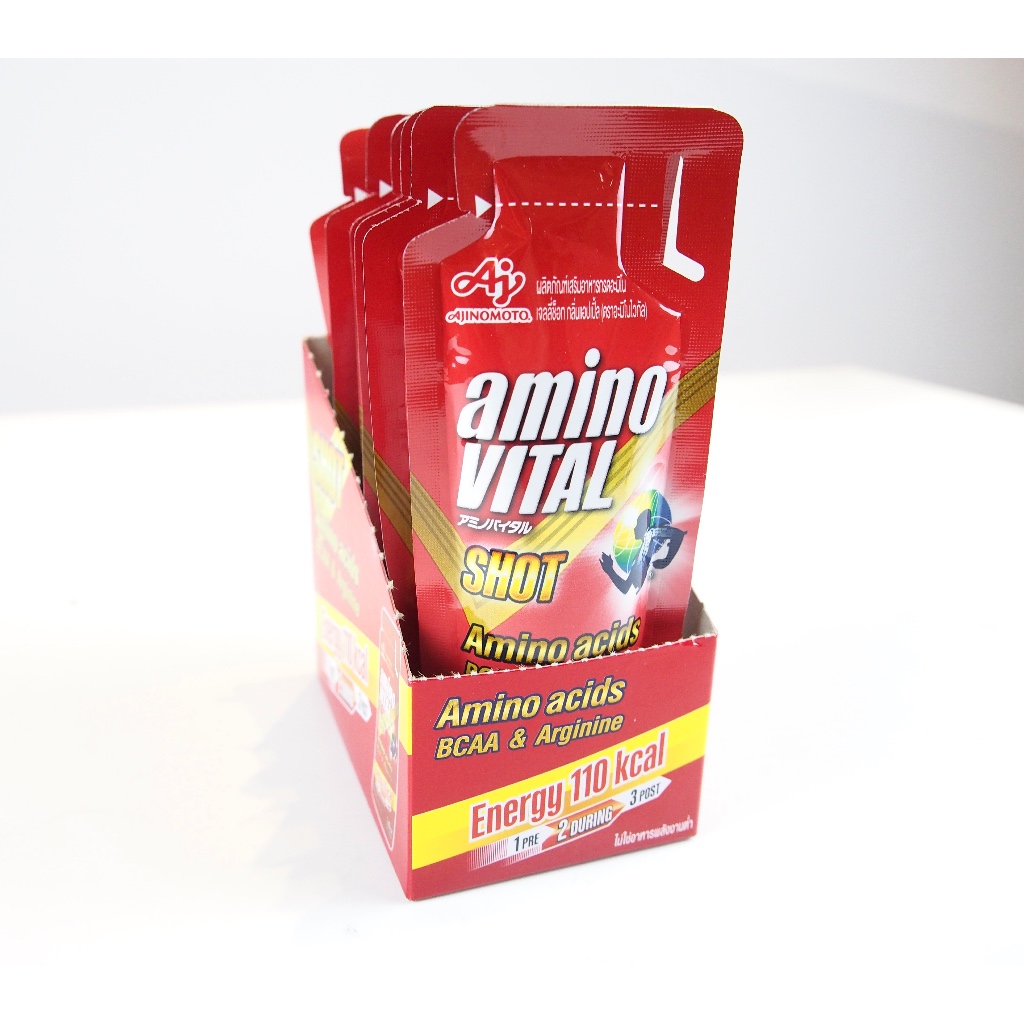 เจลพลังงานพร้อมทาน aminoVITAL Amino Acid Gel Shot Energy gel 45g.รสแอป ...