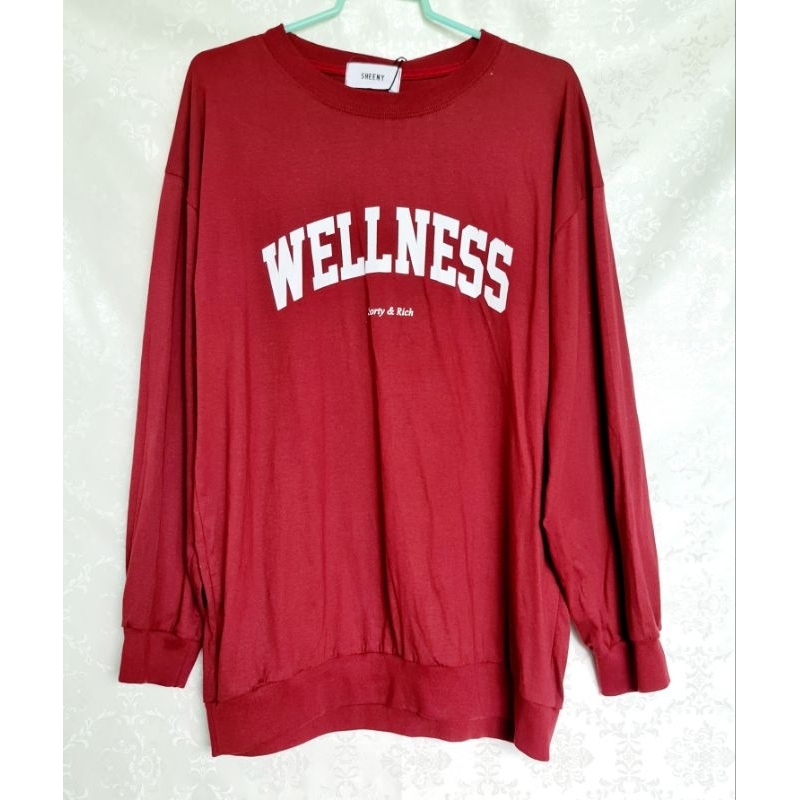 สเวตเตอร์ คอปาด สีแดงเข้ม sheey ผ้าใส่สบาย | Shopee Thailand