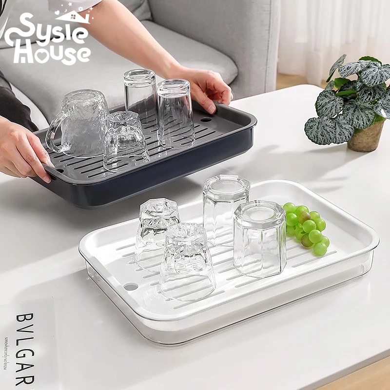 Sysie House ถาดเสิร์ฟสองชั้นสไตล์ญี่ปุ่น ถาดใส่แก้ว ถาดคว่ำแก้ว ถาดคว่ำ ...