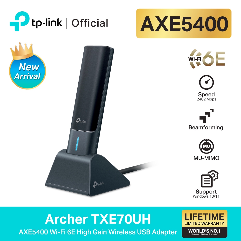 TP-Link Archer TXE70UH ยูเอสบี 3.0 อแดปเตอร์ไวไฟ 6E รองรับ Tri-Band ...