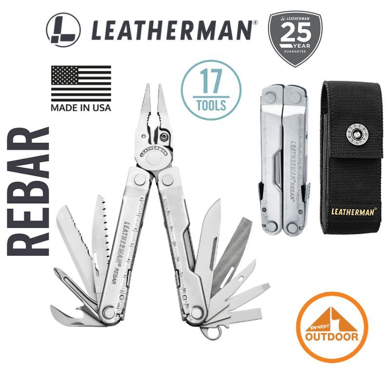 Leatherman Rebar Multi-tool Stainless | 17 Tools เครื่องมือพกพาอเนก ...