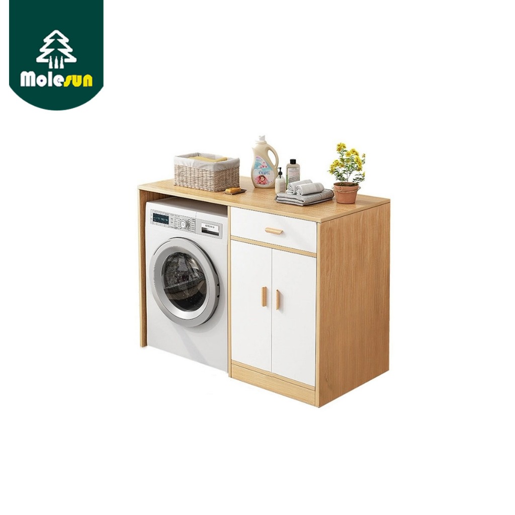 MOLESUN ตู้เก็บของสามารถคร่อมเครื่องซักผ้าได้ ช่วยจัดเก็บของได้เป็น ...