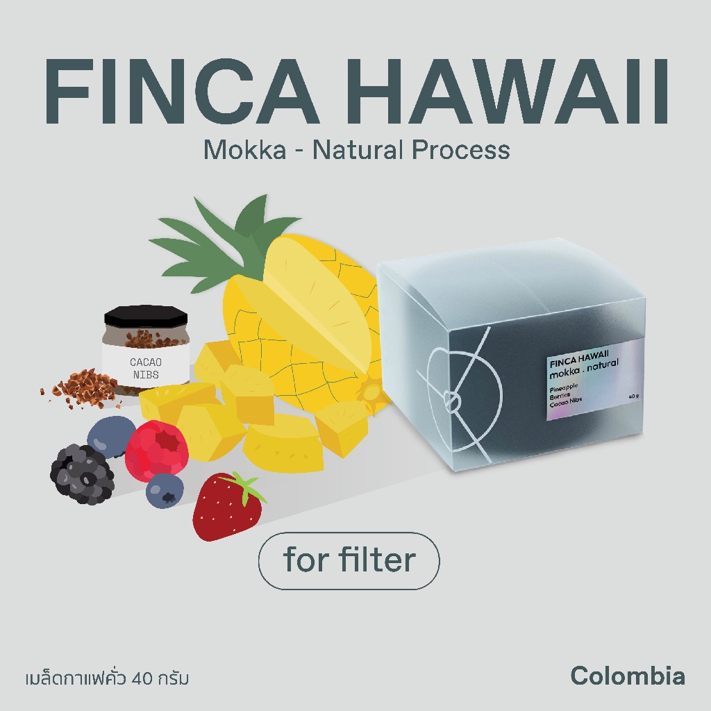 Factory Coffee เมล็ดกาแฟ Colombia - Finca Hawaii "Mokka" l Anaerobic ...