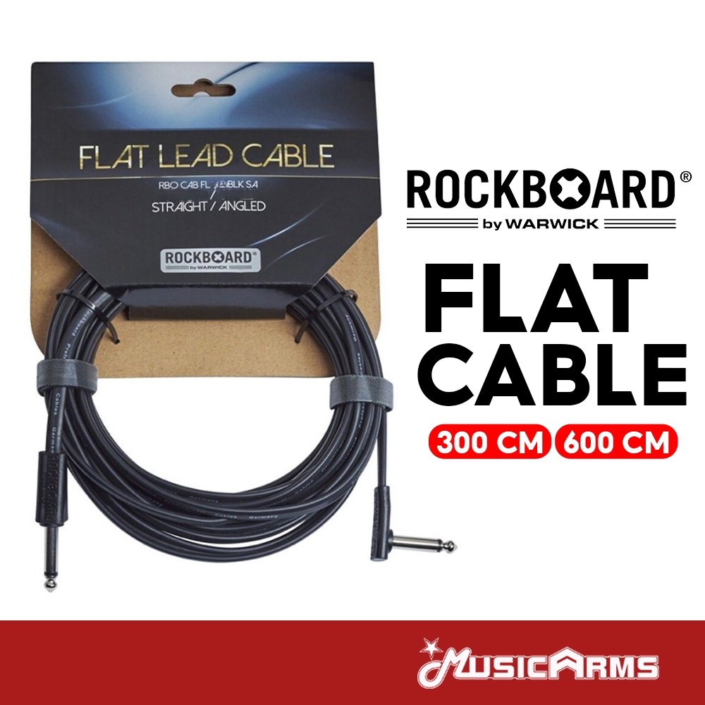 RockBoard Flat Lead Instrument สายแจ็ค ยาว 300 / 600 CM หัวตรง-ตรง ...