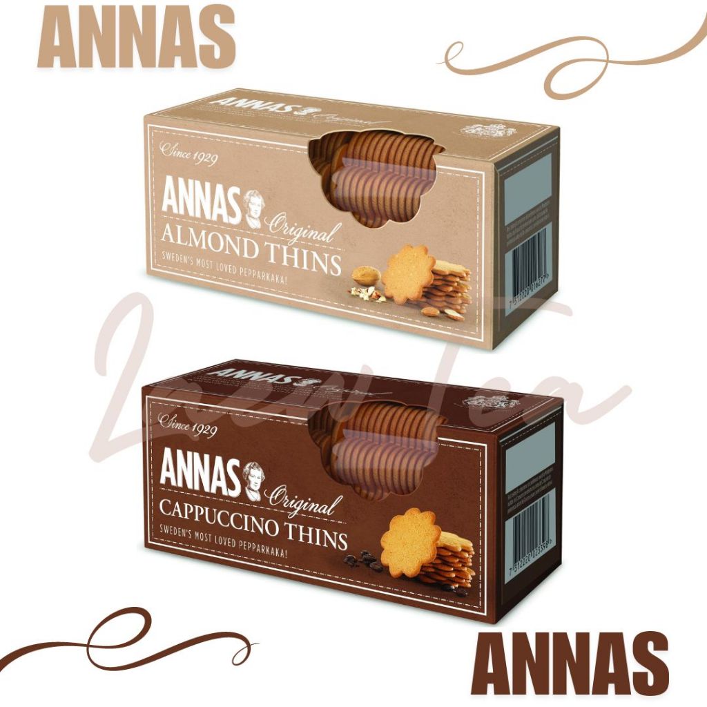 Annas Original Since 1929 ขนมปังขิงที่ยอดนิยมในสวีเดน ขนาด 150 กรัม มี 2 รส(วันหมดอายุใน ...