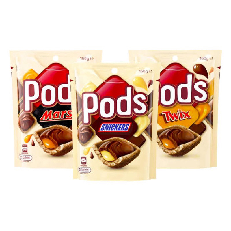 Pods snickers / Mars / Twix 160g. นำเข้าจากออสเตรเลีย🇦🇺 เวเฟอร์รูปถ้วย ...