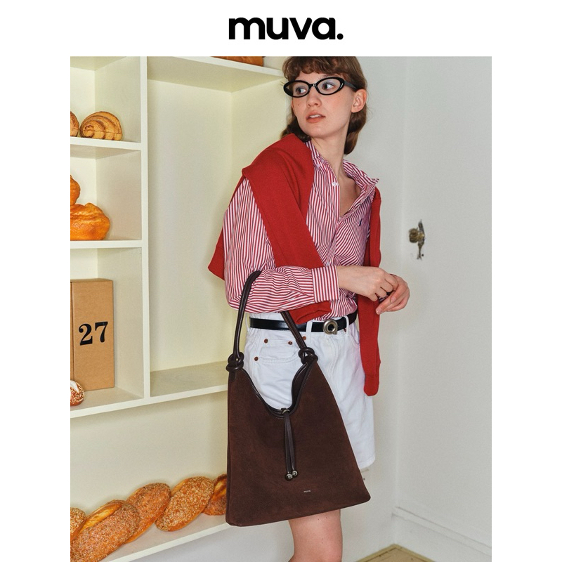 พรีออเดอร์ กระเป๋าสะพายหนังแท้ MUVA Bag (10-15วัน) | Shopee Thailand