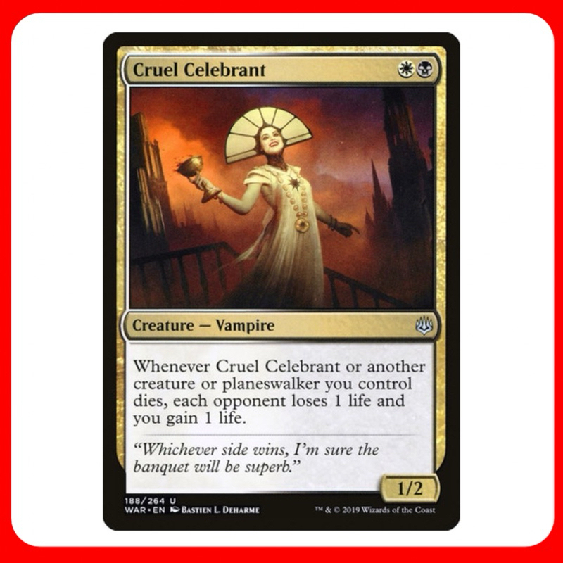 [MTG] Cruel Celebrant [WAR] [MULTI] [UNCOM] [NORMAL] [ENG] (การ์ดเมจิค ...