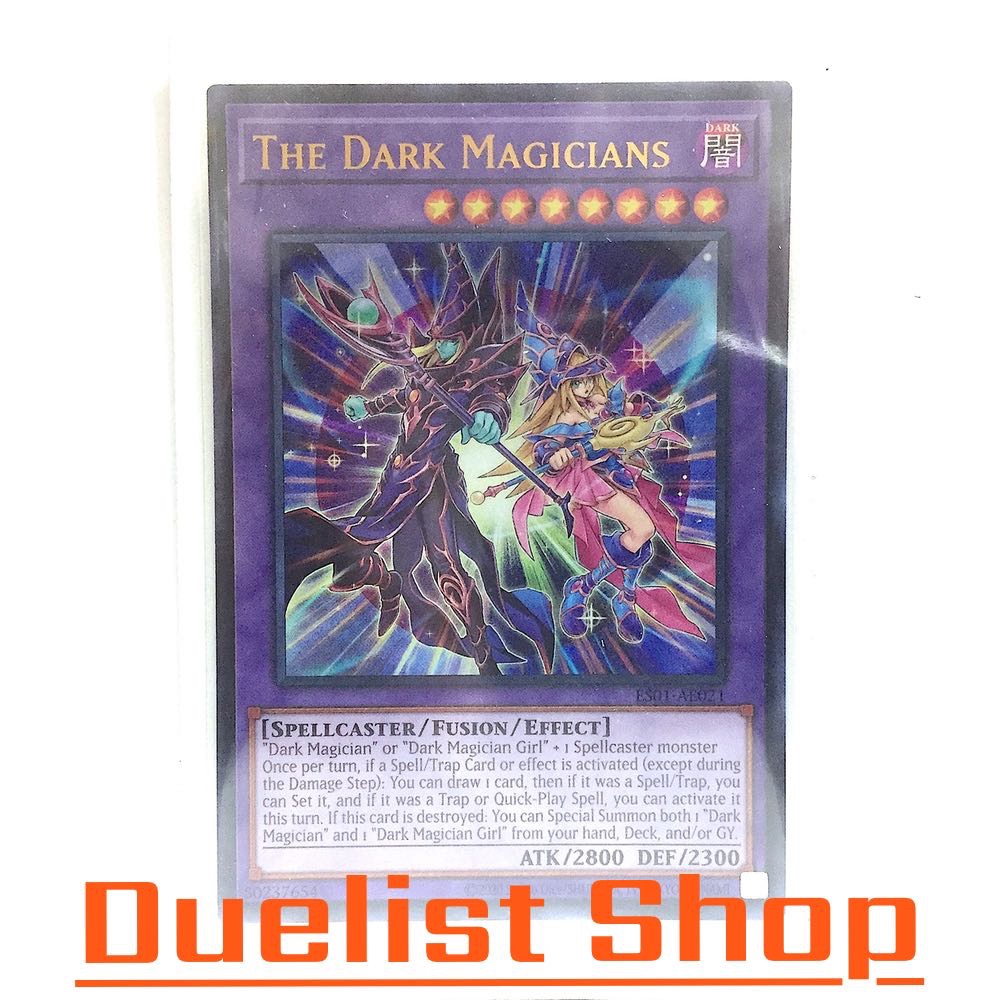 The Dark Magicians (UR) Monster Dark Level8 [Spellcaster/Fusion/Effect] ชุด ES01-AE021 การ์ดยูกิ ...