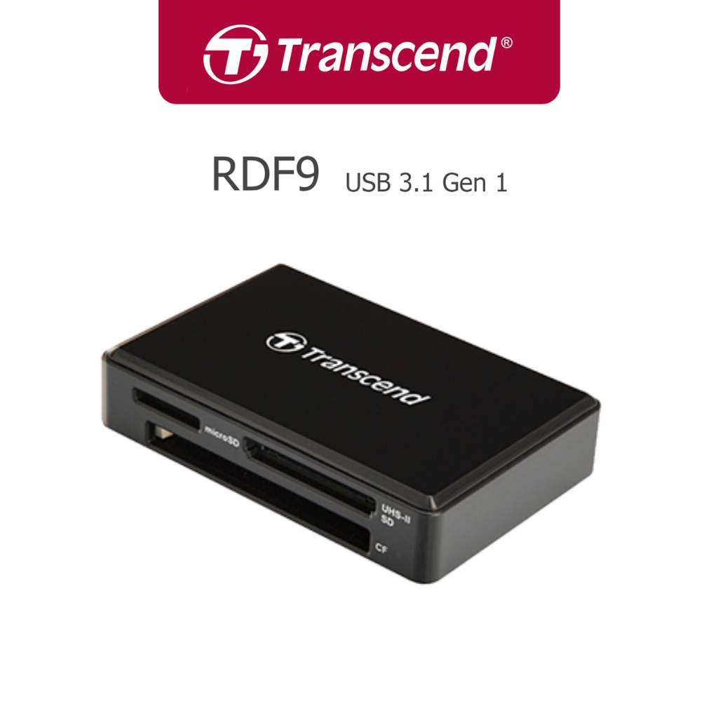Transcend Card Reader RDF9 : USB 3.1 Gen 1 หัว USB A - รับประกัน 2 ปี ...