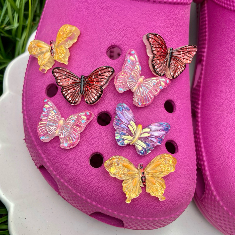 Butterfly Jibbitz 🦋 : หมุดติดรองเท้าลายผีเสื้อ - 0002 | Shopee Thailand
