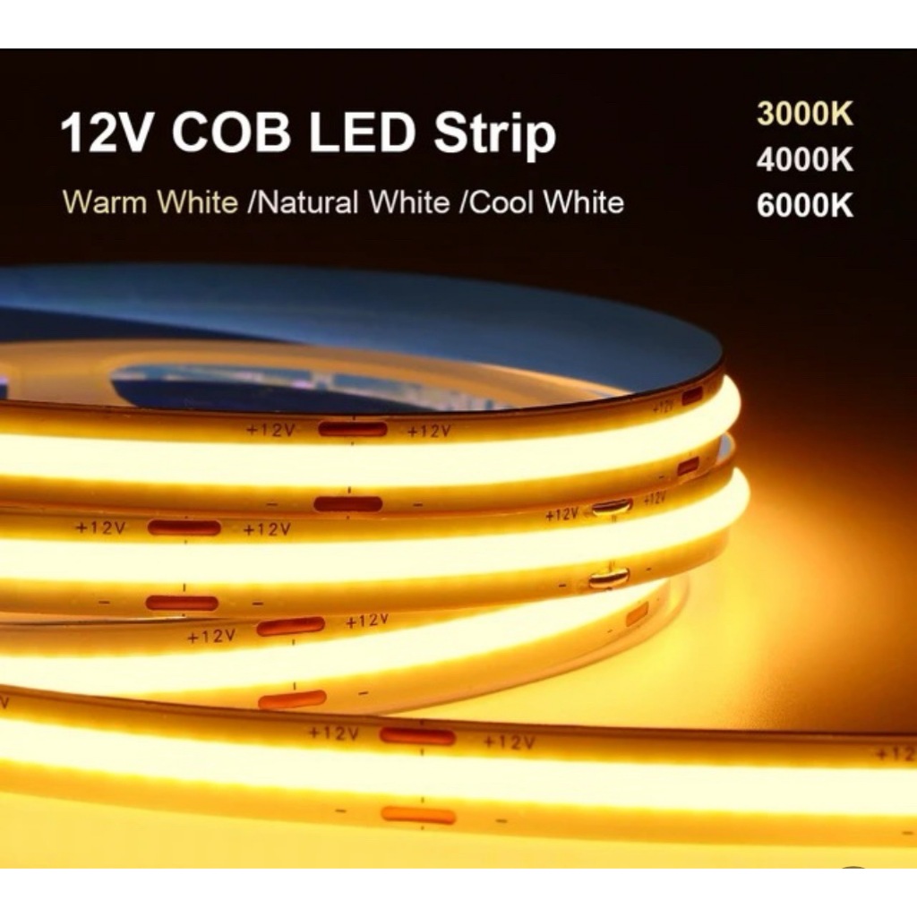 ไฟริบบิ้นMZG COB Dc12v 24V 480 LEDs COB LED Strip ความสว่างสูงที่ ...