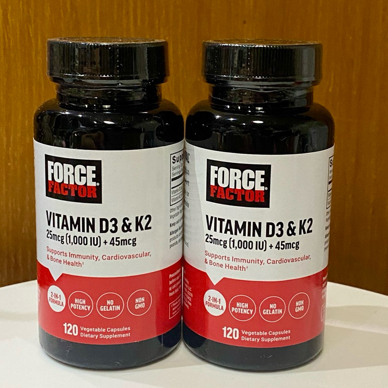 Force Factor Vitamin D3+K2 120แคปซูล | Shopee Thailand