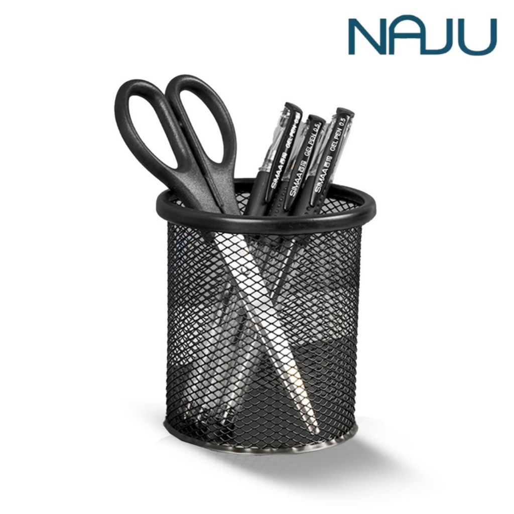 Naju ที่ใส่ปากกาแบบเหล็ก ที่ใส่ปากกาทรงกลม ที่ใส่ปากกา สำหรับใส่เครื่อง ...