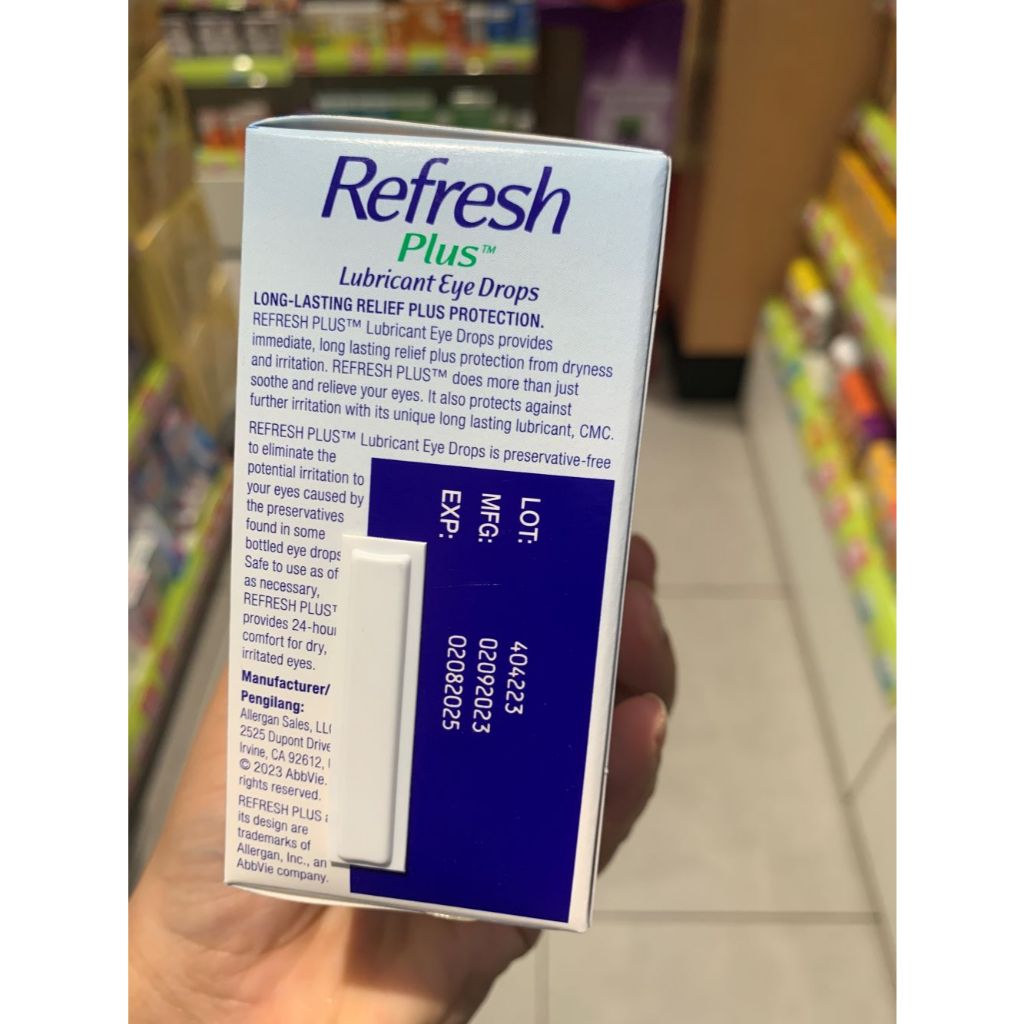 น้ำตาเทียม REFRESH PLUS EYE DROPS 0.4ML 30'S (ส่งฟรี) | Shopee Thailand