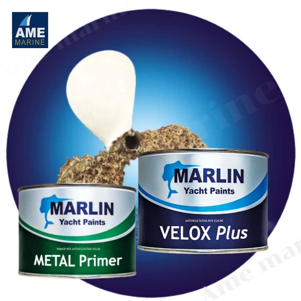 Marlin Marine Velox 500ml antifouling paint 1Set สีทาใบจักรเรือ ทา ...