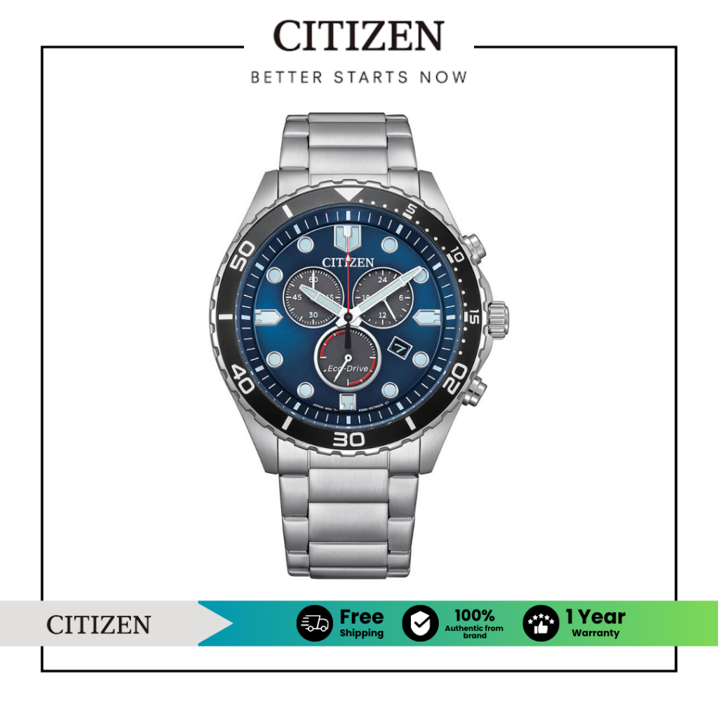 CITIZEN Eco-Drive AT2560-84L Chronograph Men's Watch ( นาฬิกาผู้ชาย ...