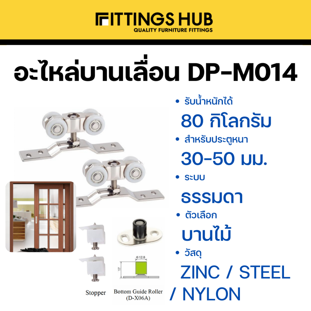 อะไหล่บานเลื่อน 80 กิโล บานไม้ (DP-M014-W) - FittingsHub | Shopee Thailand