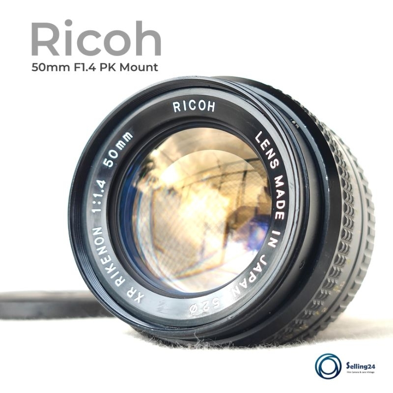 เลนส์มือหมุน Ricoh Rikenon XR 50mm F1.4 Lens From JAPANPentax K Mount PK พร้อมฝาปิดหน้า ท้าย ...
