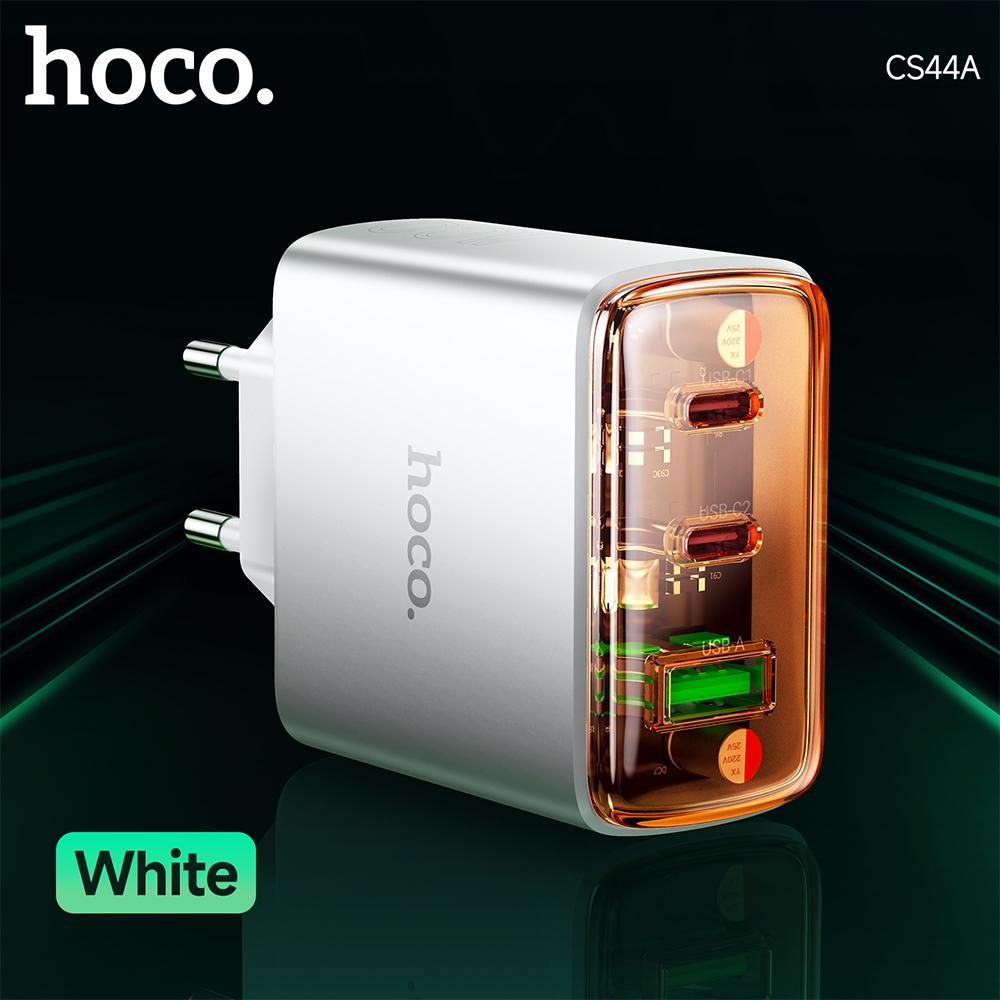 ใหม่!! HOCO CS44A หัวชาร์จ 3in1 Fast Charger PD65W 2ช่อง Type-c 1ช่อง ...