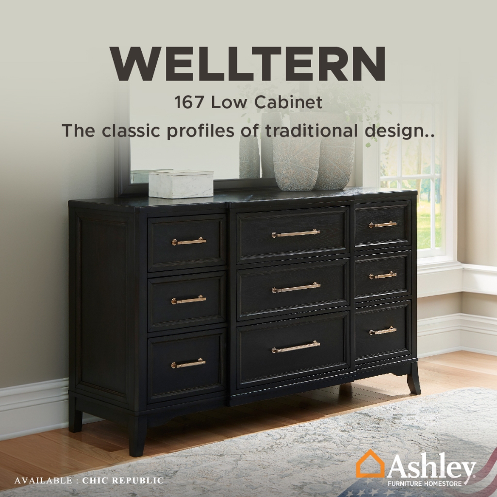 Ashley ตู้อเนกประสงค์ รุ่น WELLTERN/167,Low Cabinet | Shopee Thailand