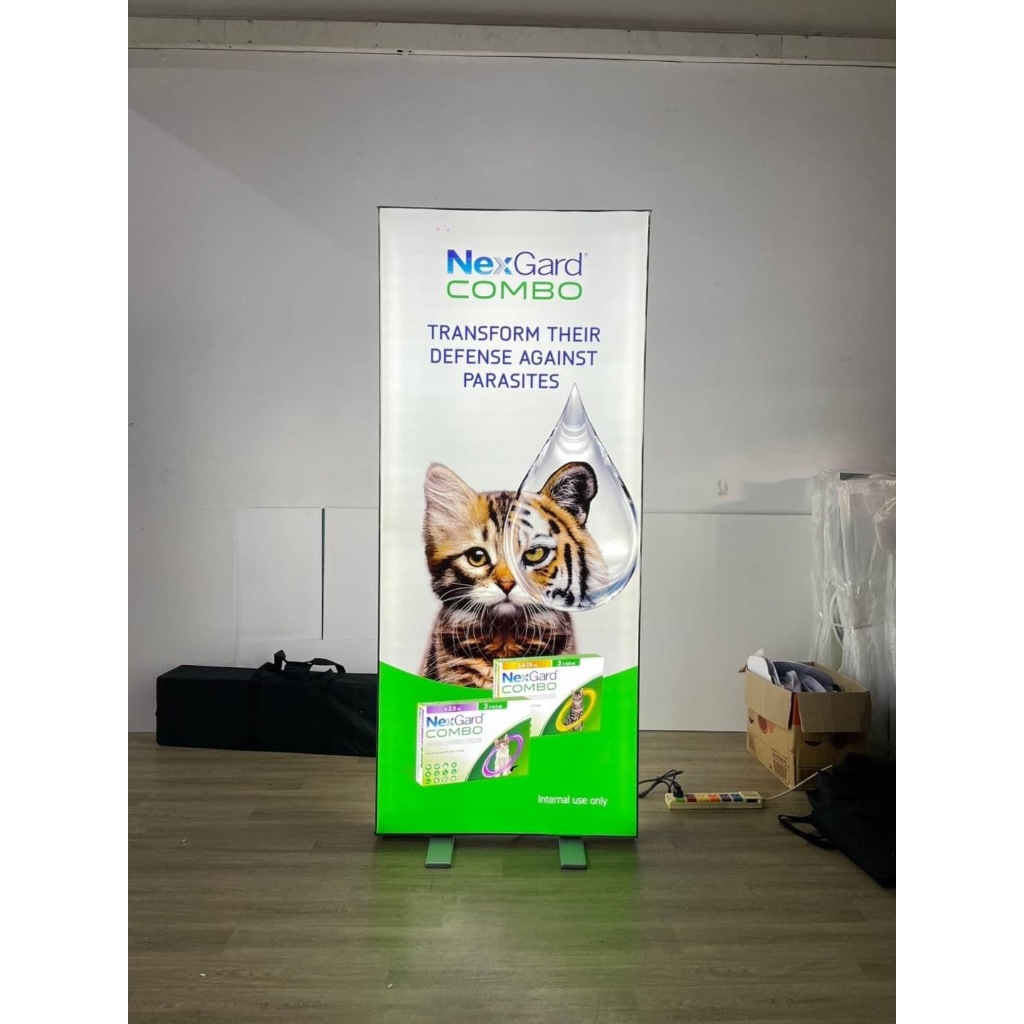 Adlite เคาน์เตอร์กล่องไฟพับได้ (Folding Lightbox Backdrop) ขนาด 85*200 ...