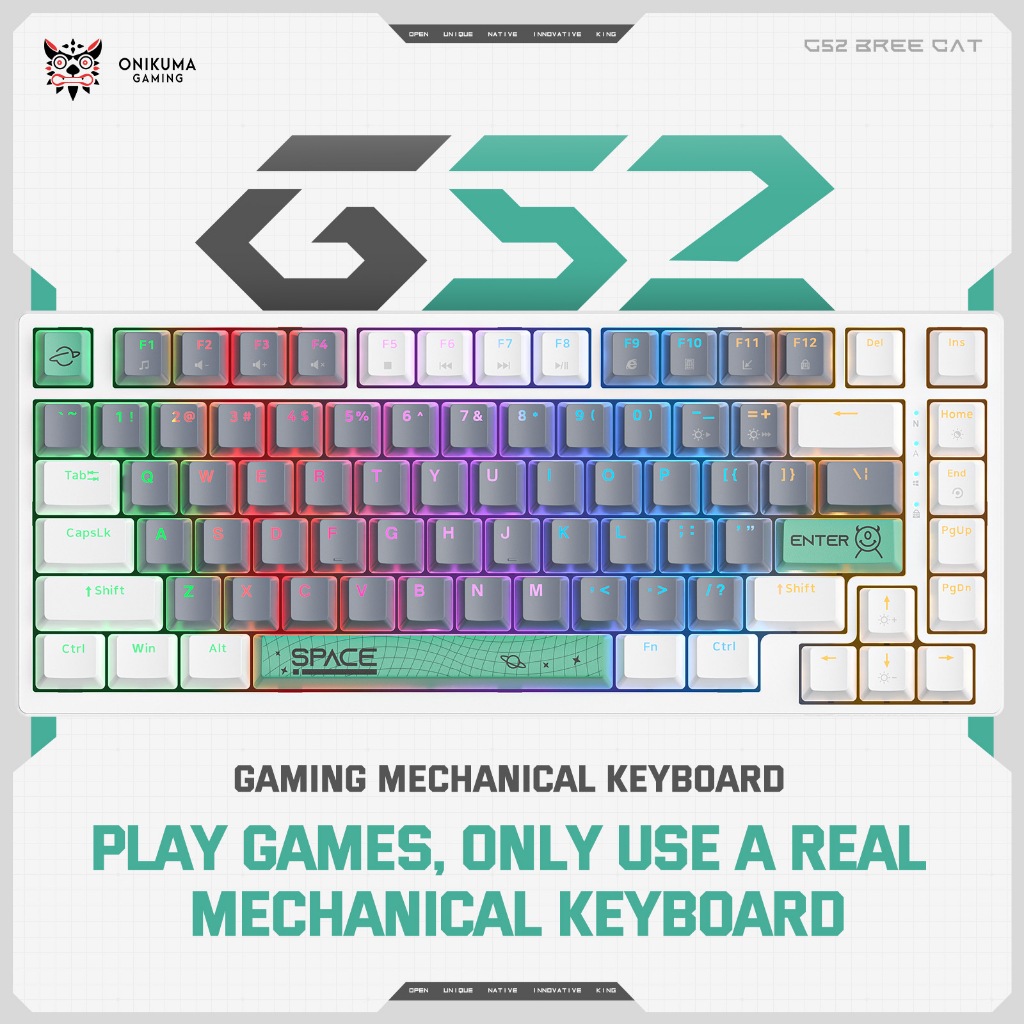 GS2 Mechanical Keyboard คีย์บอร์ดเชิงกลไร้สาย Bluetooth+2.4G 96 Key RGB ...