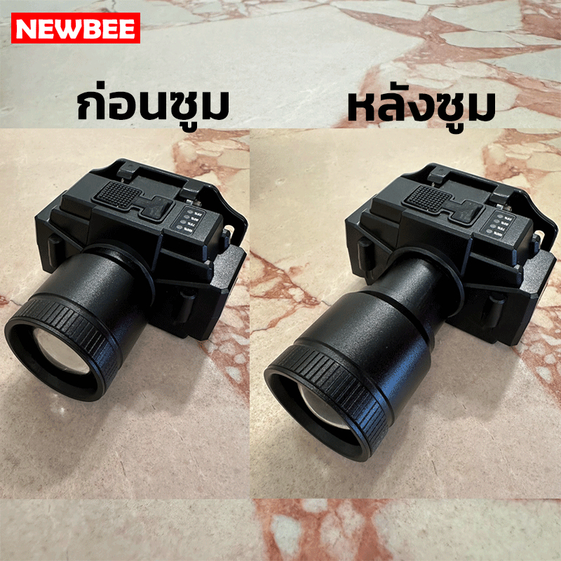 NEOBEE ไฟฉายคาดหัว LED โลหะผสมอลูมิเนียม ยืดไสลด์ได้ ไฟแรงส่องไกล ทนทาน ...
