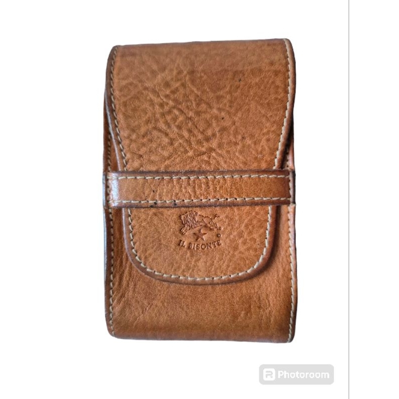 ซองใส่ยาเส้น หนังแท้ IL BISONTE made in Italy | Shopee Thailand