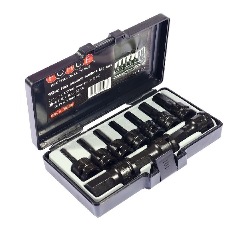 FORCE 41012 ชุดบล็อกเดือยโผล่รมดำ หัวหกเหลี่ยม 10 ตัว ขนาด 1/2 นิ้ว ...