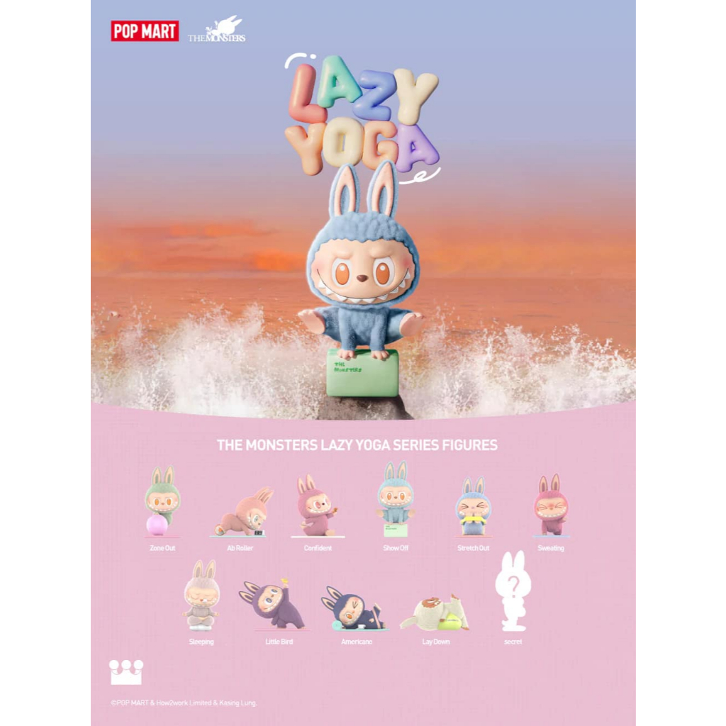 พร้อมส่งในไทย Labubu Lazy Yoga - THE MONSTERS Lazy Yoga Series Figures ...