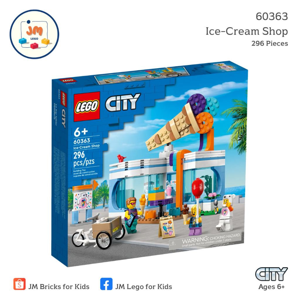 LEGO City 60363 Ice-Cream Shop (296 Pieces) สำหรับเด็กอายุ 6 ปีขึ้นไป ...