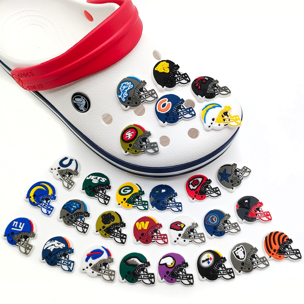 NFL Jibbitz Rubber Button for Croc Shoes | Shopee Thailand