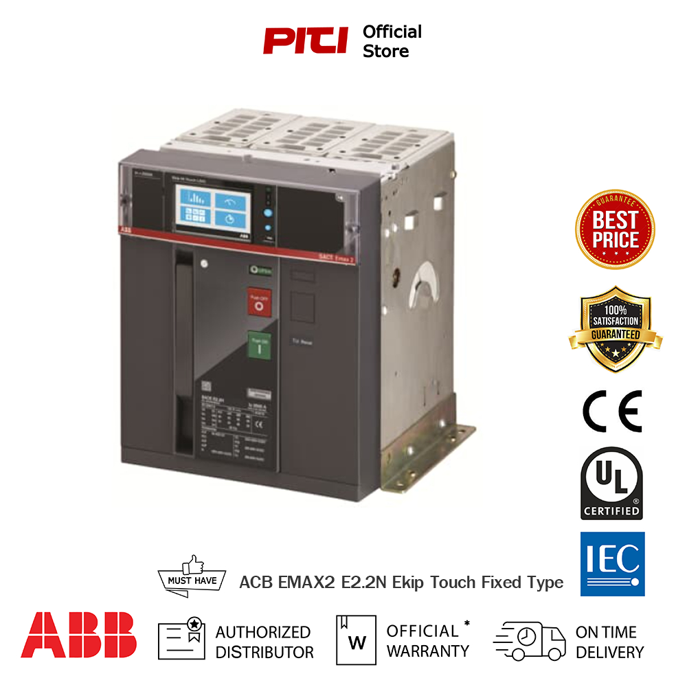 ABB ACB Emax2 E2.2N 1600 Ekip Touch LSIG 3P 66kA Fixed Type Air Circuit ...