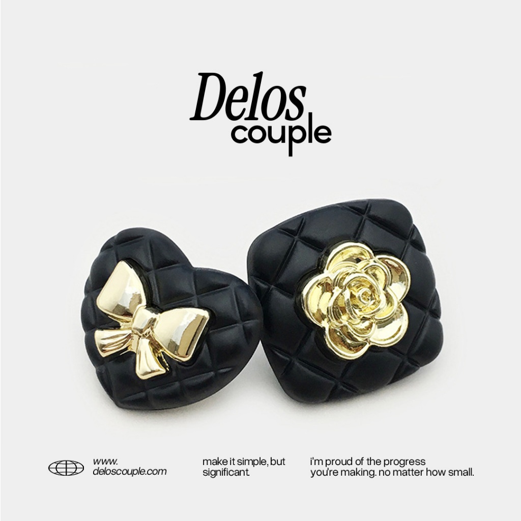 กระดุม กระดุมเสื้อ กระดุมโลหะ ดีไซน์วินเทจ y2k สไตล์ old money (BB12 ...