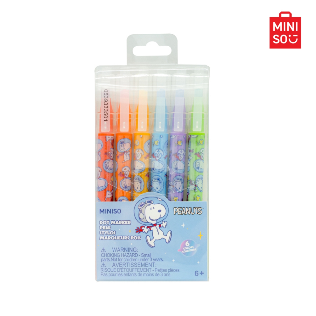 MINISO ปากกามาร์กเกอร์ Snoopy the Little Space Explorer Collection (6 ...