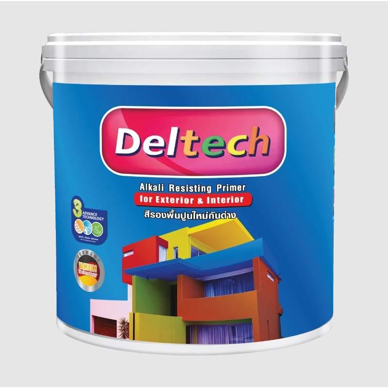 สีรองพื้นปูนใหม่ Deltech 18L. / ลิตร กันด่างสูตรน้ำ ทาได้ทั้งด้าน นอก / ใน รหัสสินค้า 1111 ...