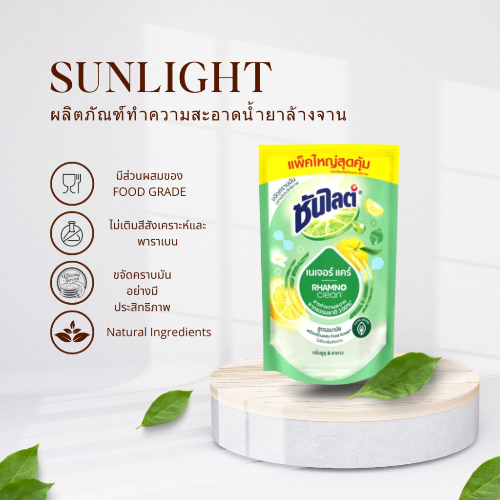ผลิตภัณฑ์น้ำยาล้างจานซันไลต์เนเจอร์ แคร์ RHAMNO แพ็คคู่สุดประหยัด ชนิด ...