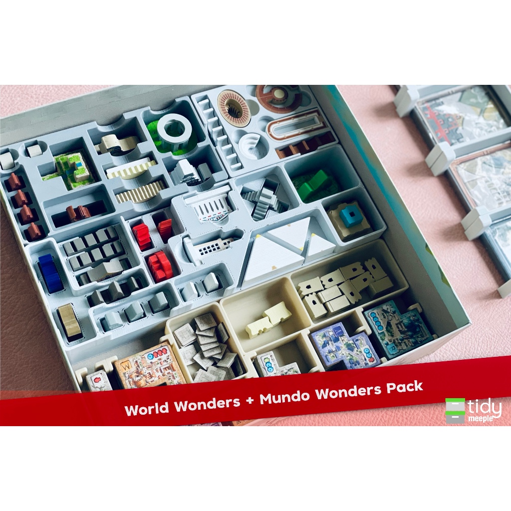 Tidy Insert สำหรับเกม World Wonders และภาคเสริม Mundo Wonders Pack ในกล่องเดียว | Shopee Thailand