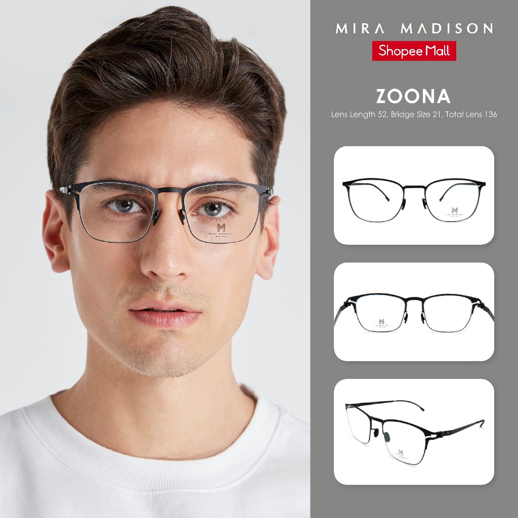 Mira Madison Glasses Frame Titanium กรอบแว่นตาไทเทเนียม รุ่น ZOONA-AF ...