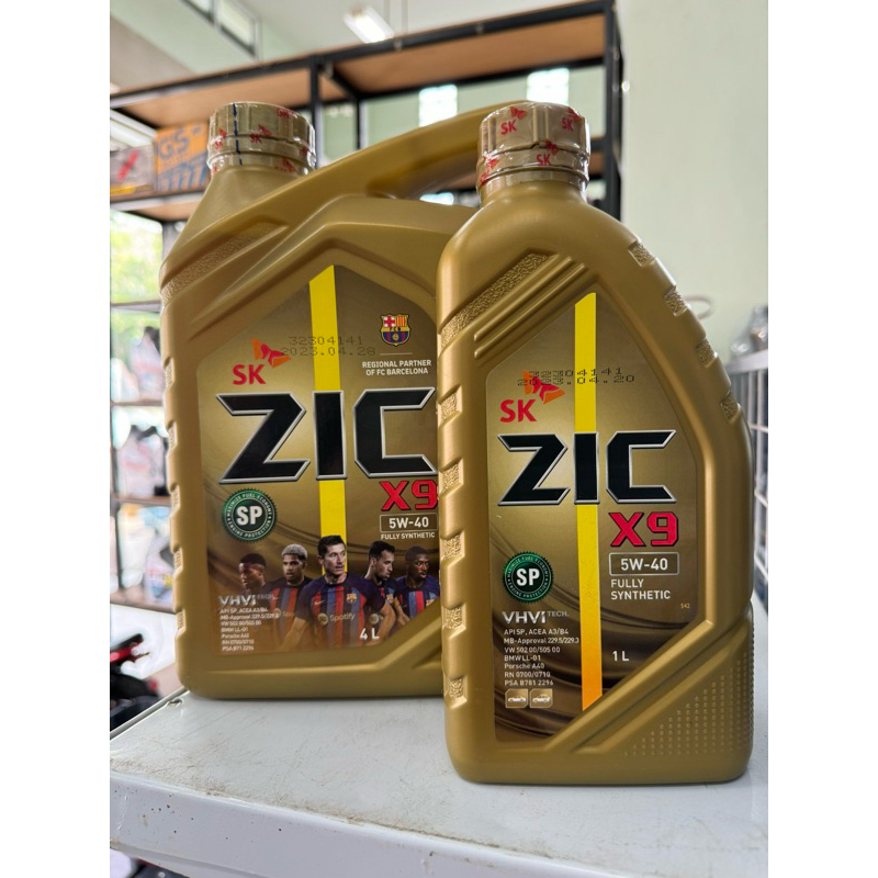 ปีผลิต2023 น้ำมันเครื่อง ZIC X9 5W-40 4+1ลิตร (เบนซินและดีเซล) สังเคราะห์100% | Shopee Thailand