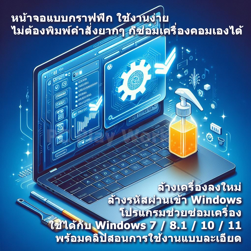 Windows PE USB Boot เครื่องมือซ่อมเครื่องอเนกประสงค์ ล้างเครื่องลงใหม่ ล้างรหัสผ่าน ใช้ได้กับ ...