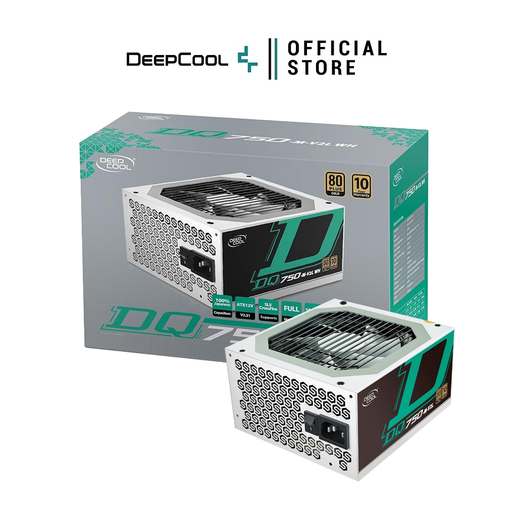 DEEPCOOL - POWER SUPPLY 750W DQ750-M-V2L WHITE (80+Gold) (DQ750-M-V2L ...